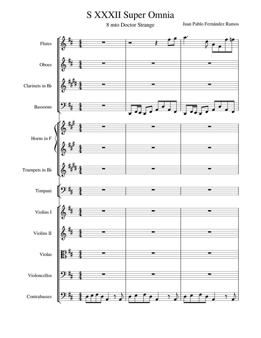 S_XXXII_Super Omnia-8mto-Doctor Strange Sheet music for Flute, Oboe ...