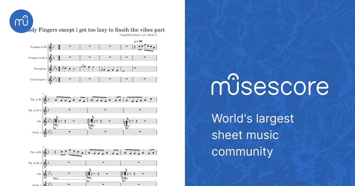 Lady Fingers – Herb Alpert & The Tijuana Brass lady fingers sorta Sheet ...