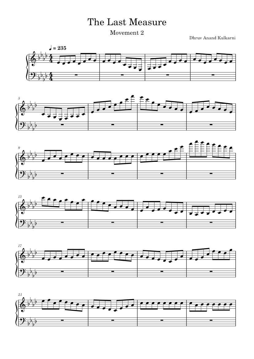 The Last Measure Sheet music for Piano (Solo) Easy | Musescore.com