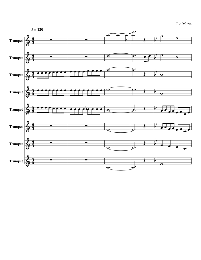 Trumpet Ensemble Sheet music for Trumpet other (Brass Ensemble ...