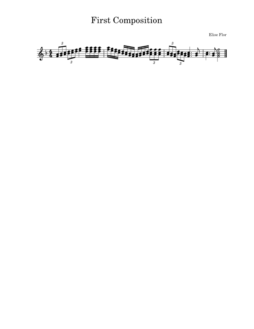 First Composition Sheet music for Piano (Solo) Easy | Musescore.com