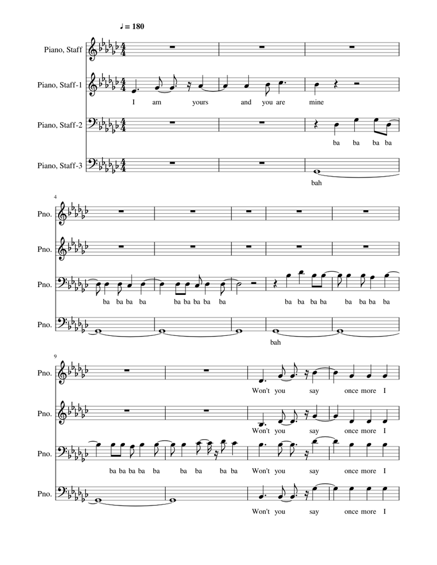 Say Once More Alumni Song Sheet music for Piano (Mixed Quartet ...