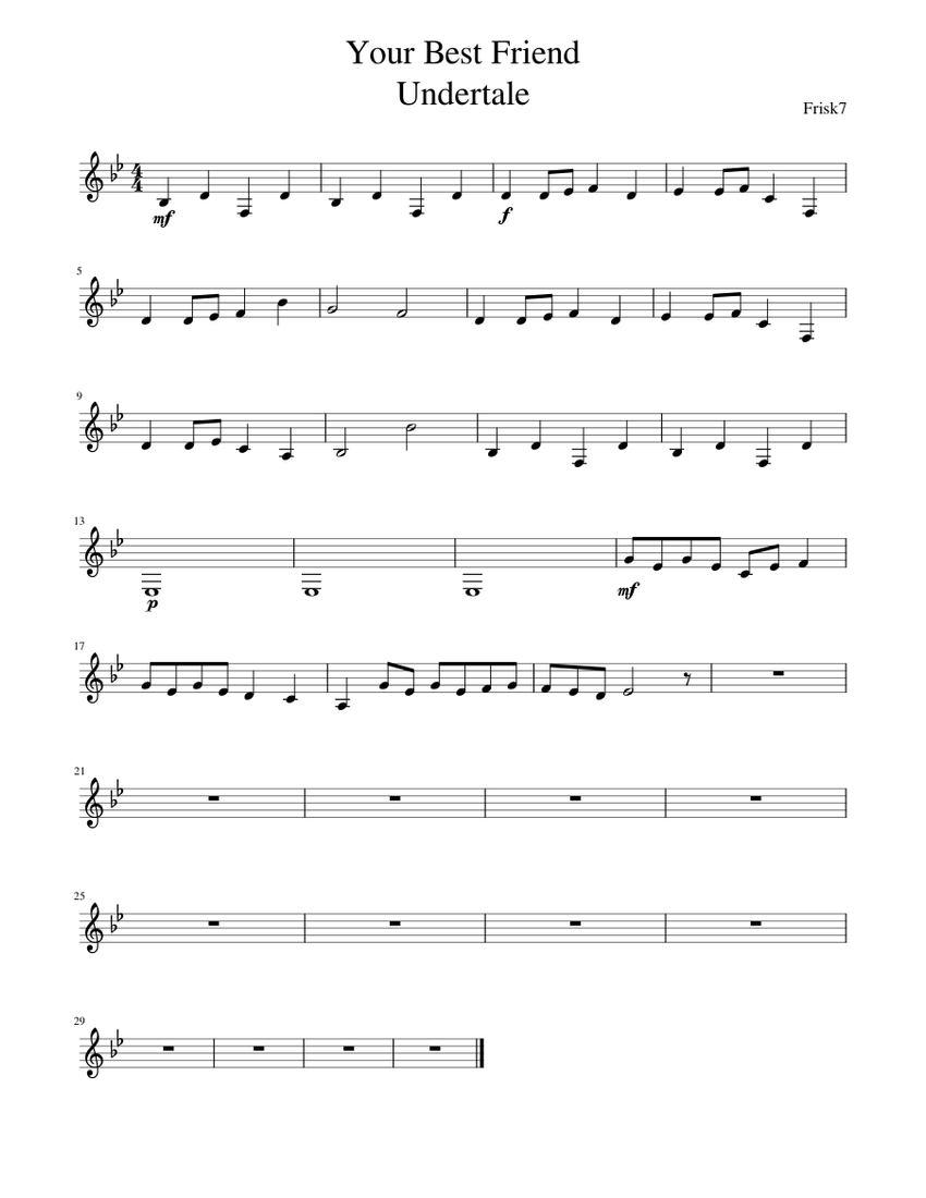Your best friend Sheet music for Piano (Solo) Easy | Musescore.com