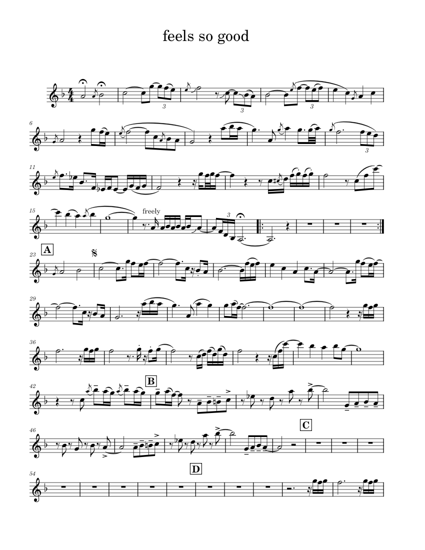 Feels so good – Chuck Mangione feels_so_good final.mscz Sheet Music for Trumpet other (Solo ...