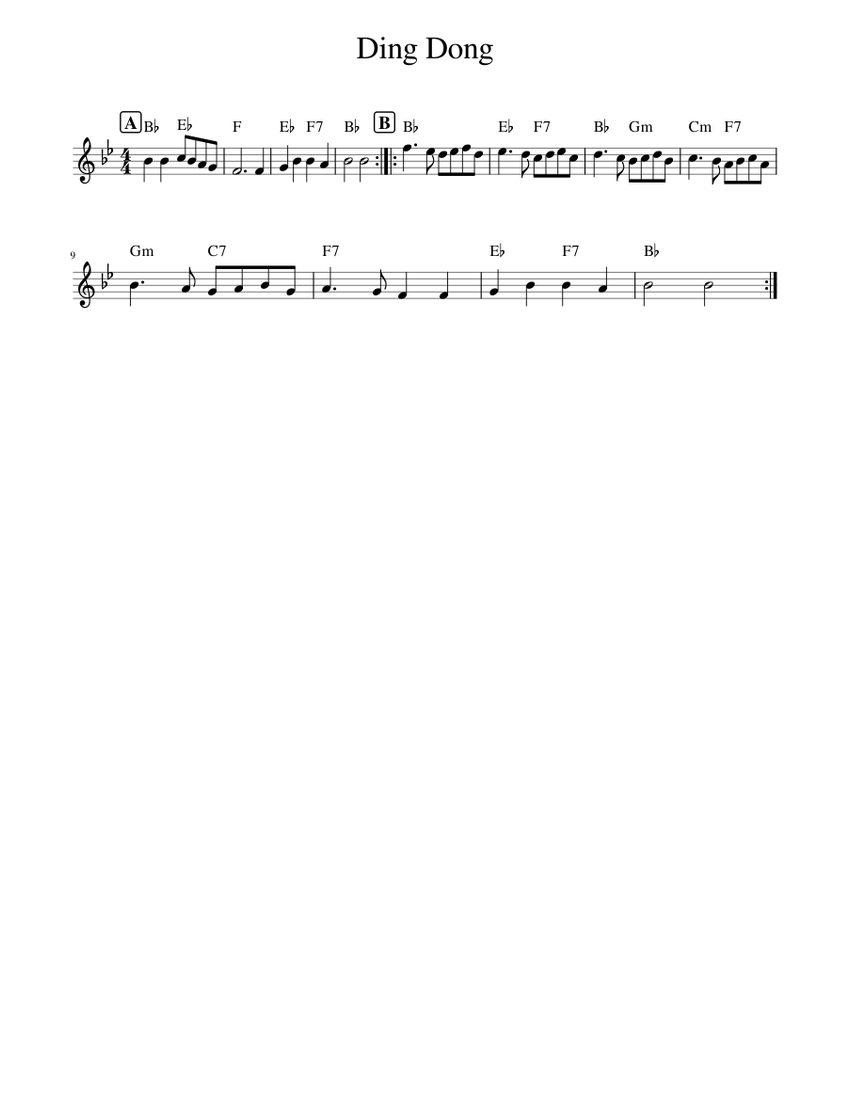 Ding Dong Sheet music for Piano (Solo) | Musescore.com