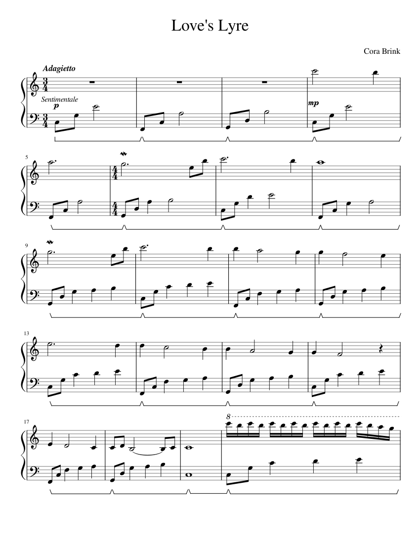 Love's Lyre - Cora Brink Sheet music for Piano (Solo) | Musescore.com