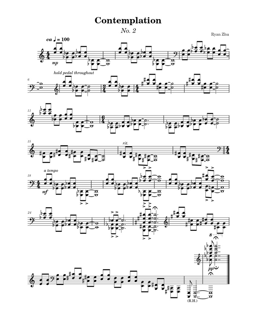 Contemplation No. 2 - piano tutorial