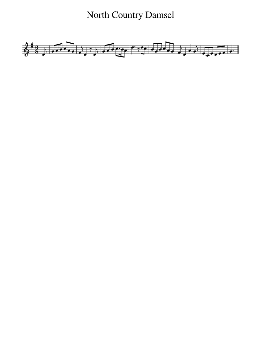 North Country Damsel Sheet music for Piano (Solo) Easy | Musescore.com