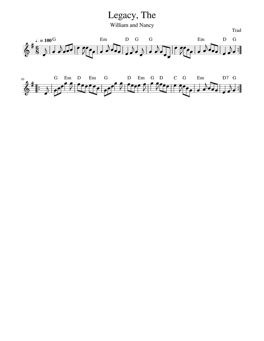 Traditional music - The Legacy Sheet music for Piano (Solo) Easy ...