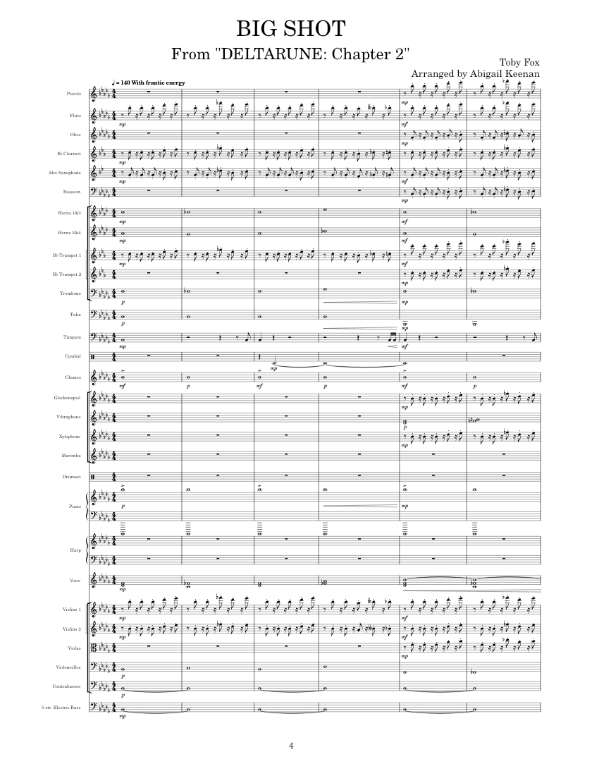 BIG SHOT - Orchestral Arrangement Sheet music for Piano, Trombone, Tuba, Vocals & more ...