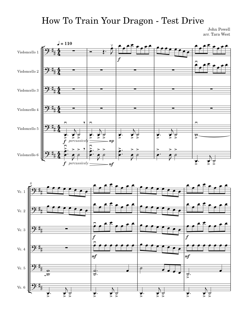 How to Train Your Dragon – John Powell Sheet music for Cello (String ...