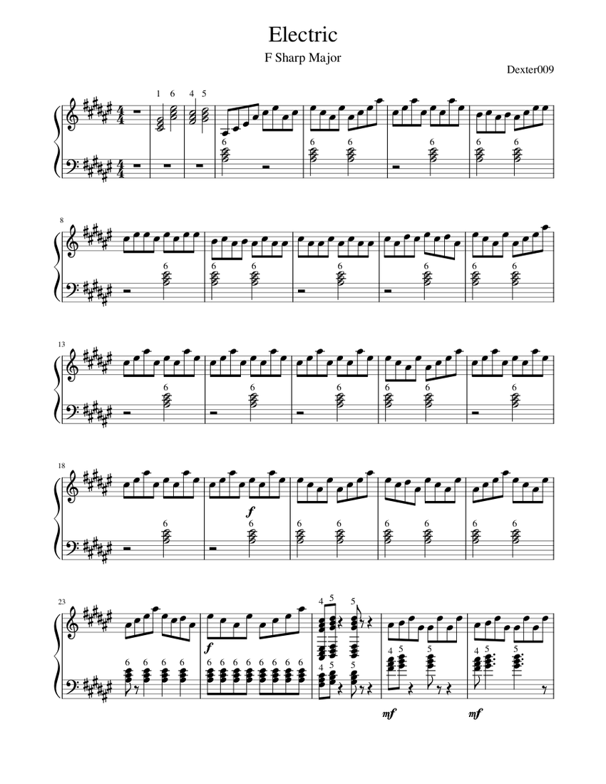 Electric Sheet music for Piano (Solo) | Musescore.com