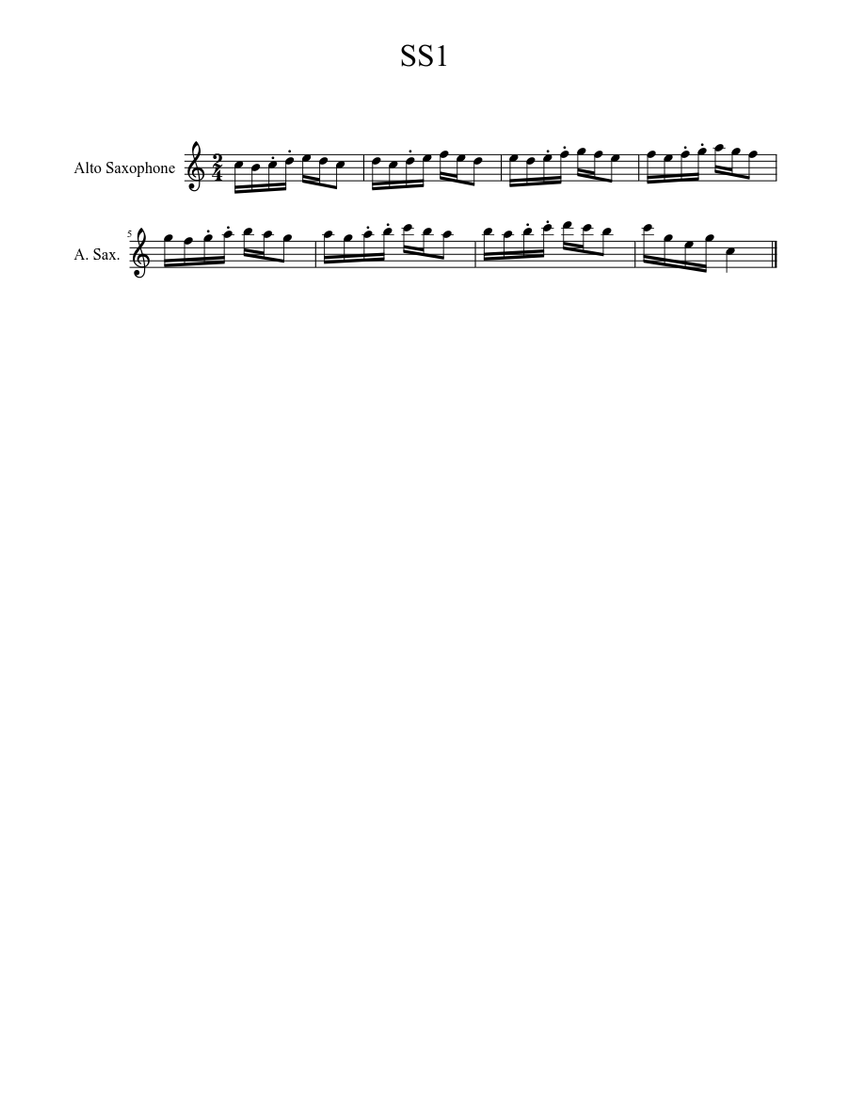 SS1 Sheet music for Saxophone (Alto) (Solo) | Musescore.com