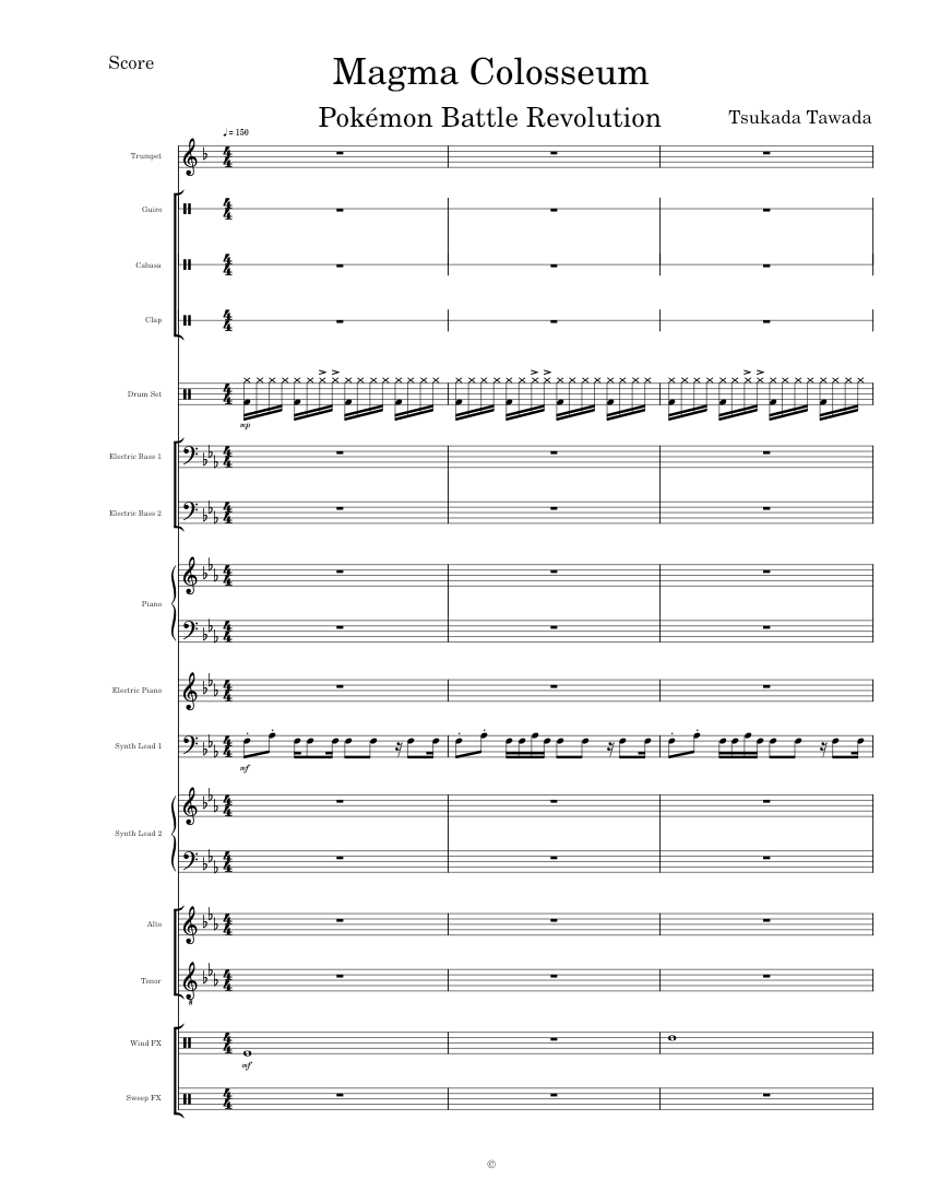 Magma Colosseum (Pokémon Battle Revolution) - Transcribed Score Sheet ...