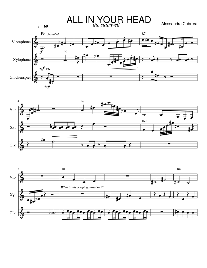 All in Your Head Sheet music for Vibraphone, Glockenspiel, Xylophone ...