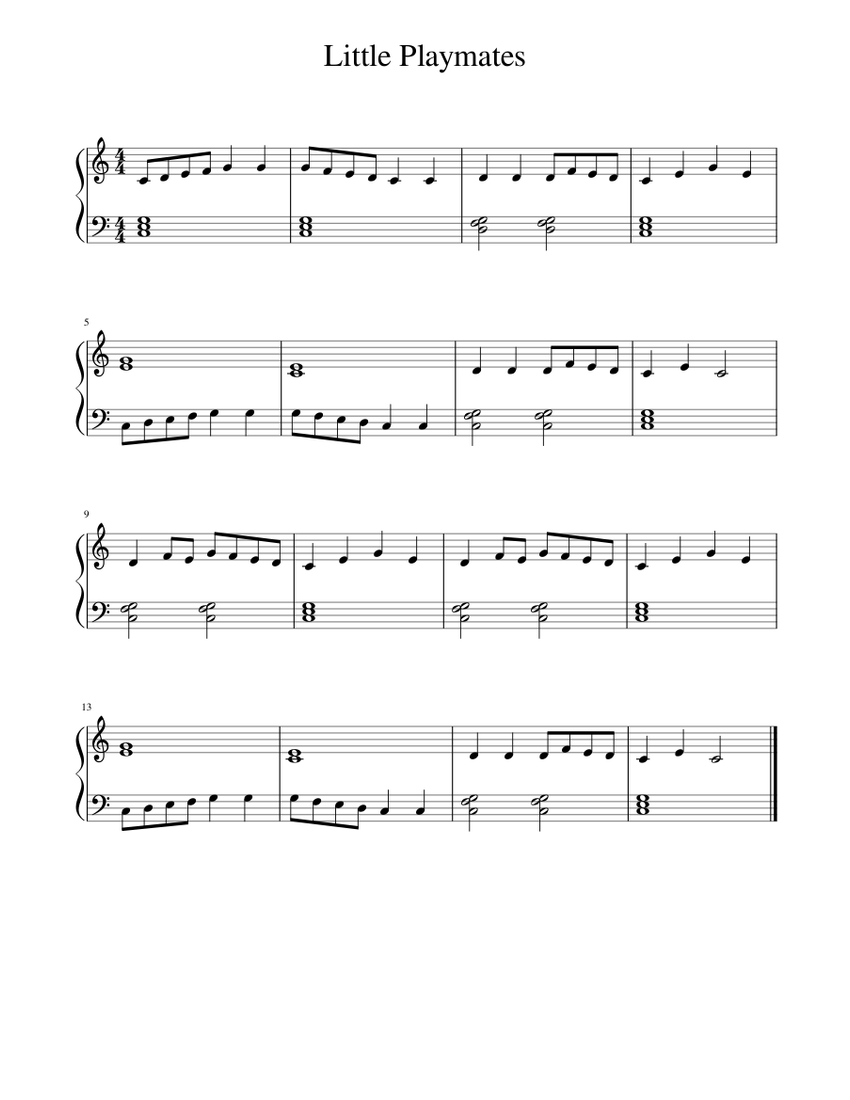 Little Playmates Sheet music for Piano (Solo) | Musescore.com