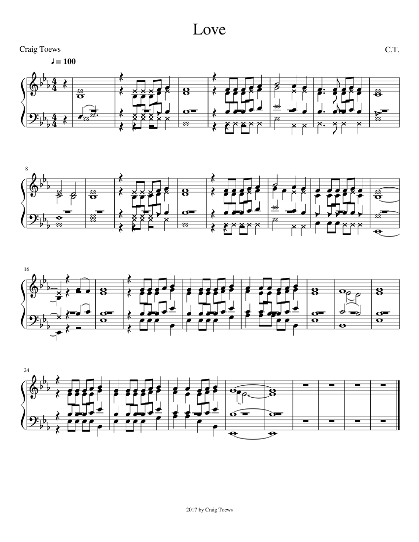 Love Sheet music for Piano (Solo) Easy | Musescore.com