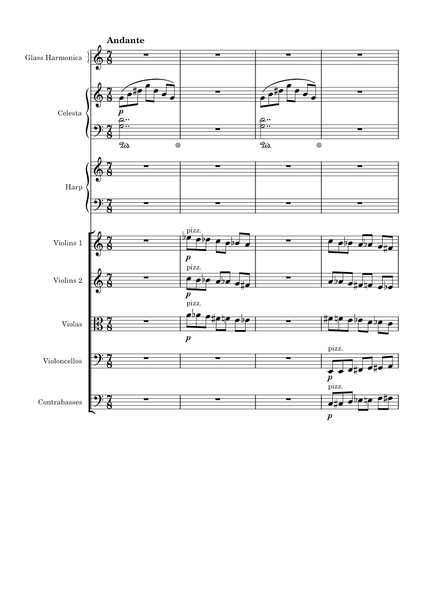 Bown't! | Original Composition for Strings, Harp, Celesta, and Glass Harmonica Sheet music for ...