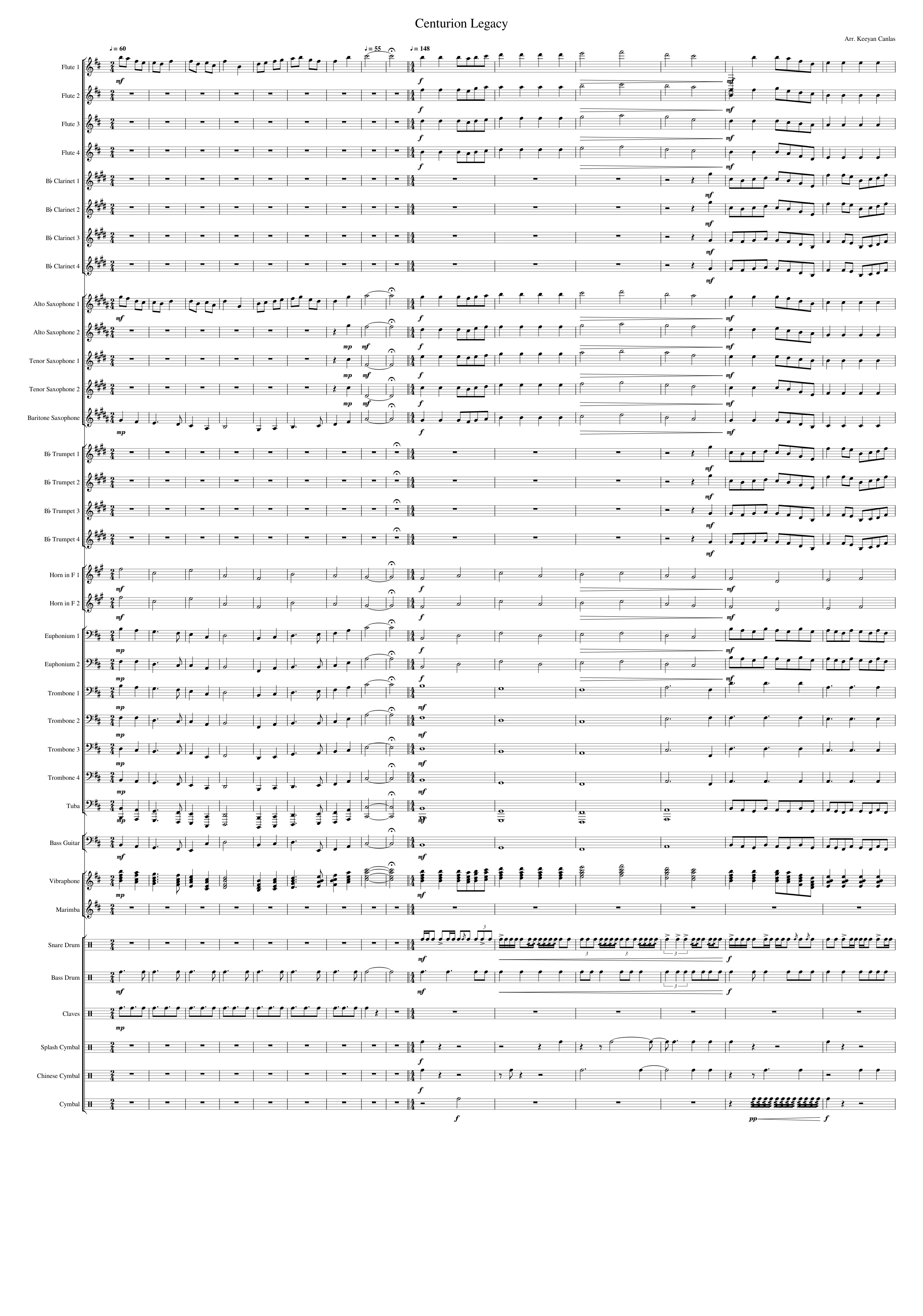 Centurion Legacy Sheet music for Trombone, Euphonium, Tuba, Flute ...