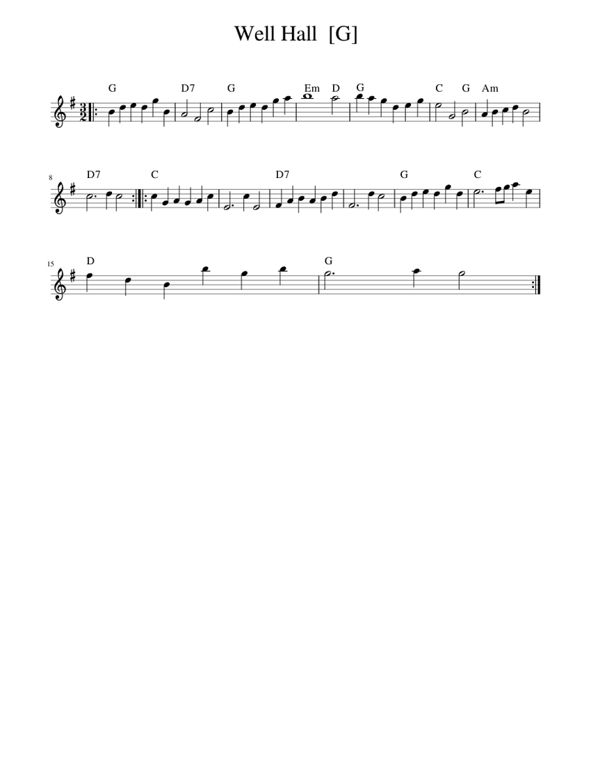 Well Hall Sheet music for Piano (Solo) Easy | Musescore.com