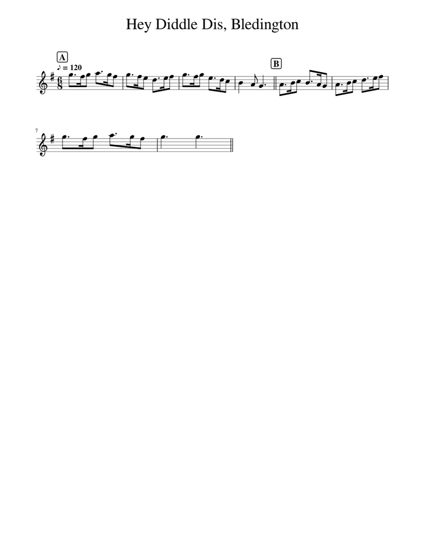 Hey Diddle Dis, Bledington - piano tutorial