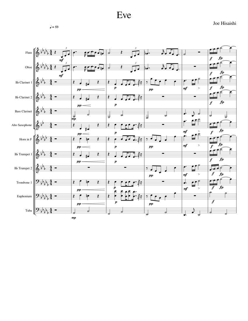 Eve Sheet music for Trombone, Tuba, Flute, Oboe & more instruments ...