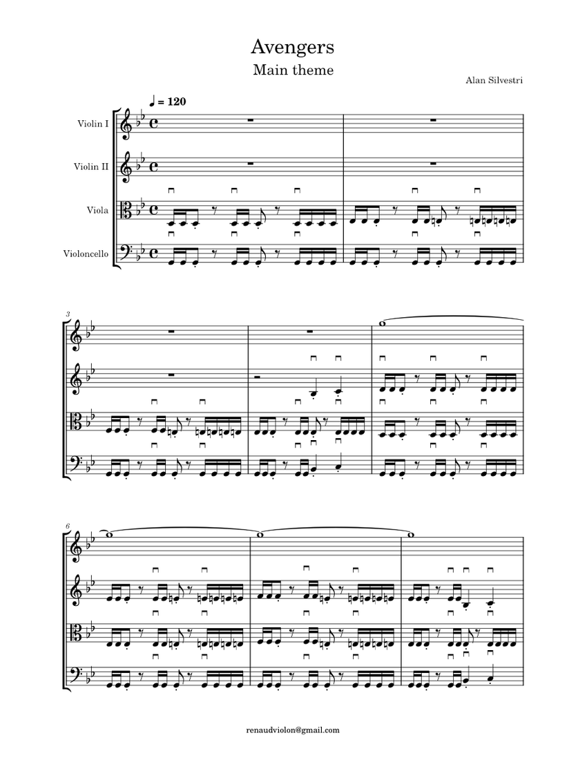 The Avengers Main Theme – Alan Silvestri Avengers Sheet music for ...
