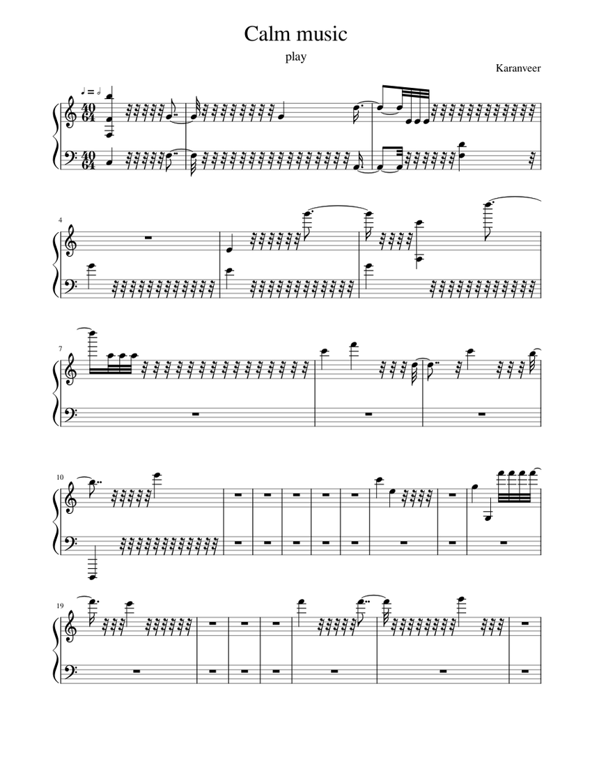 Calm music - piano tutorial