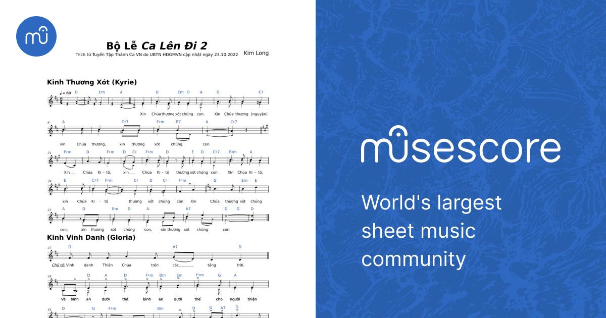 BỘ LỄ CA LÊN ĐI 2 – Lm. Kim Long Sheet music for Organ (Church Choir ...