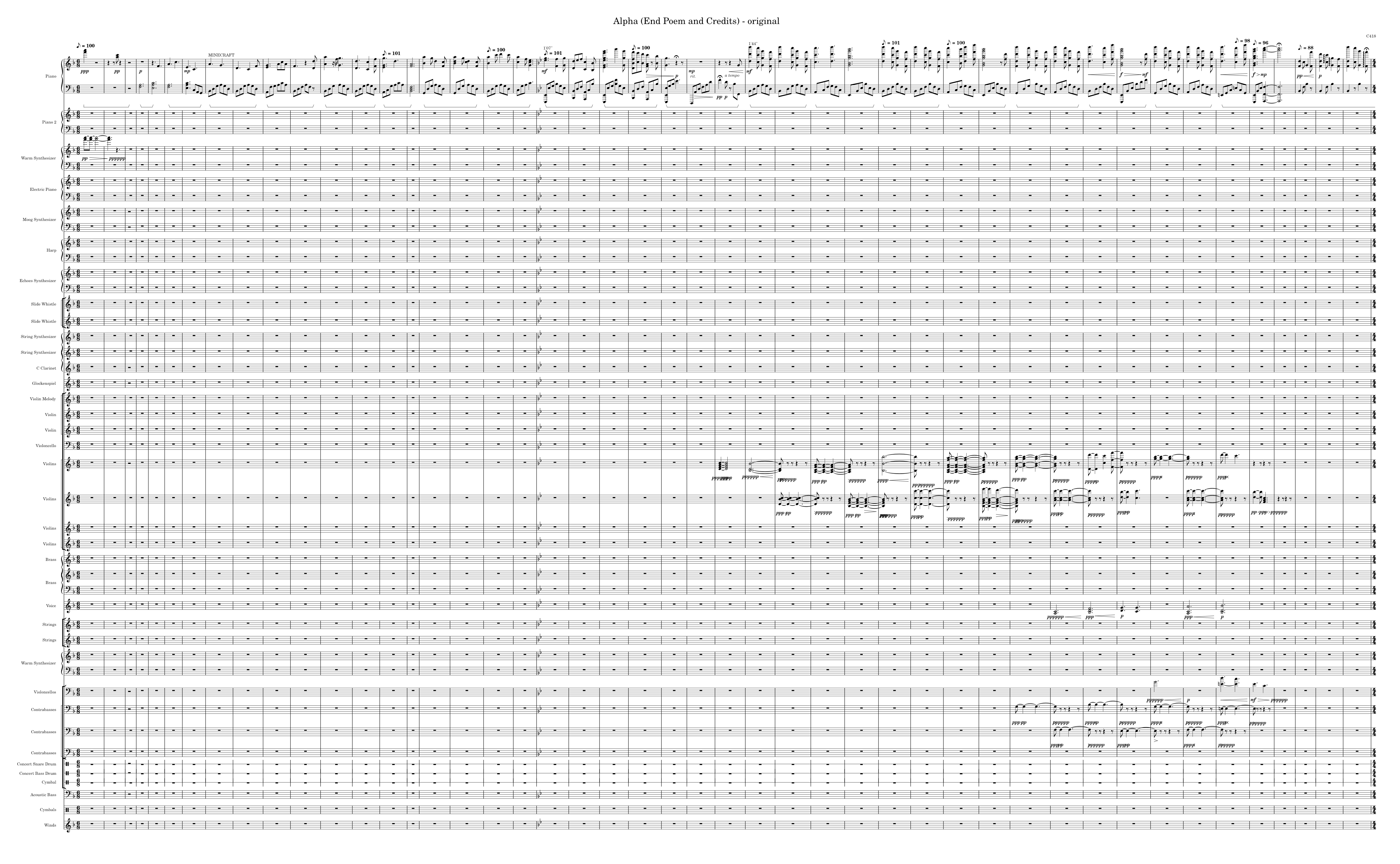 Alpha (End Poem C418) - Most Accurate and Complete Transcription on ...