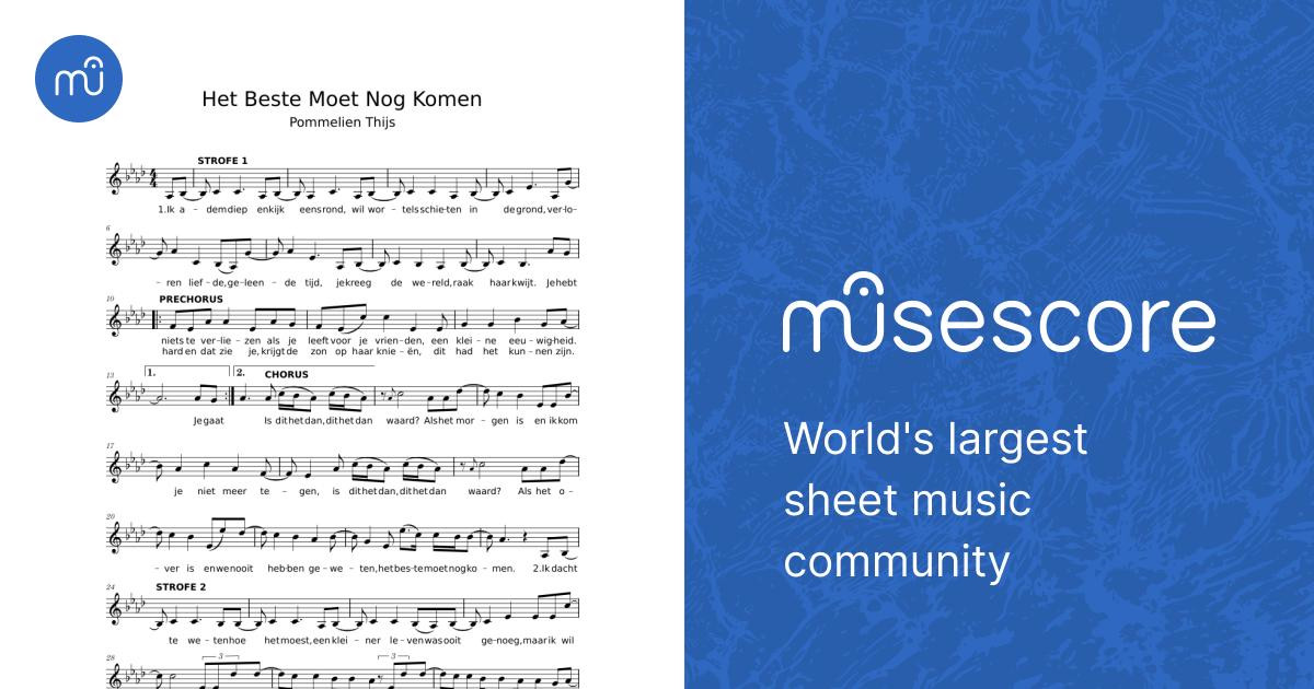 Het Beste Moet Nog Komen – Pommelien Thijs Sheet music for Trumpet other (Solo) | Musescore.com