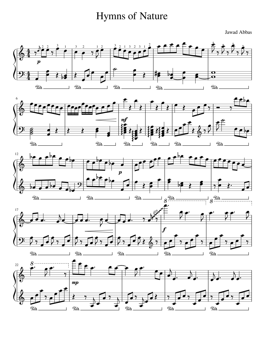 Hymns of nature Sheet music for Piano (Solo) | Musescore.com
