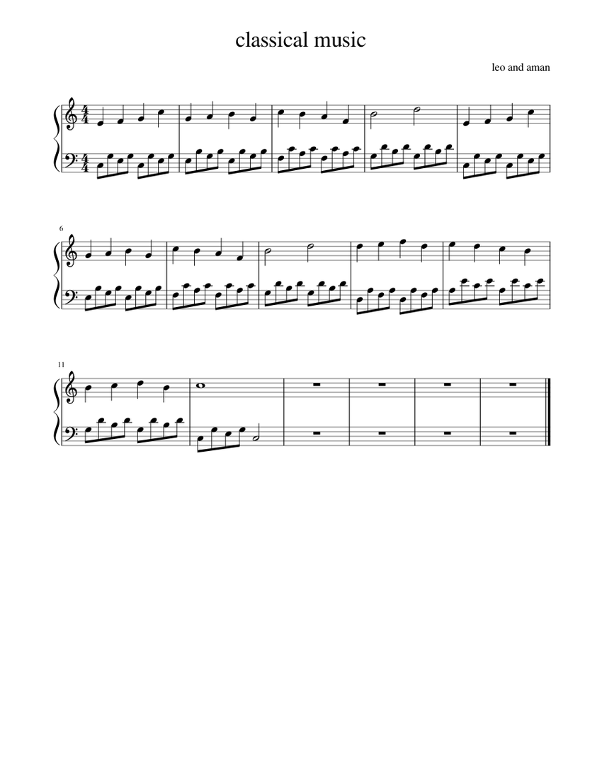 classical music Sheet music for Piano (Solo) | Download and print in ...