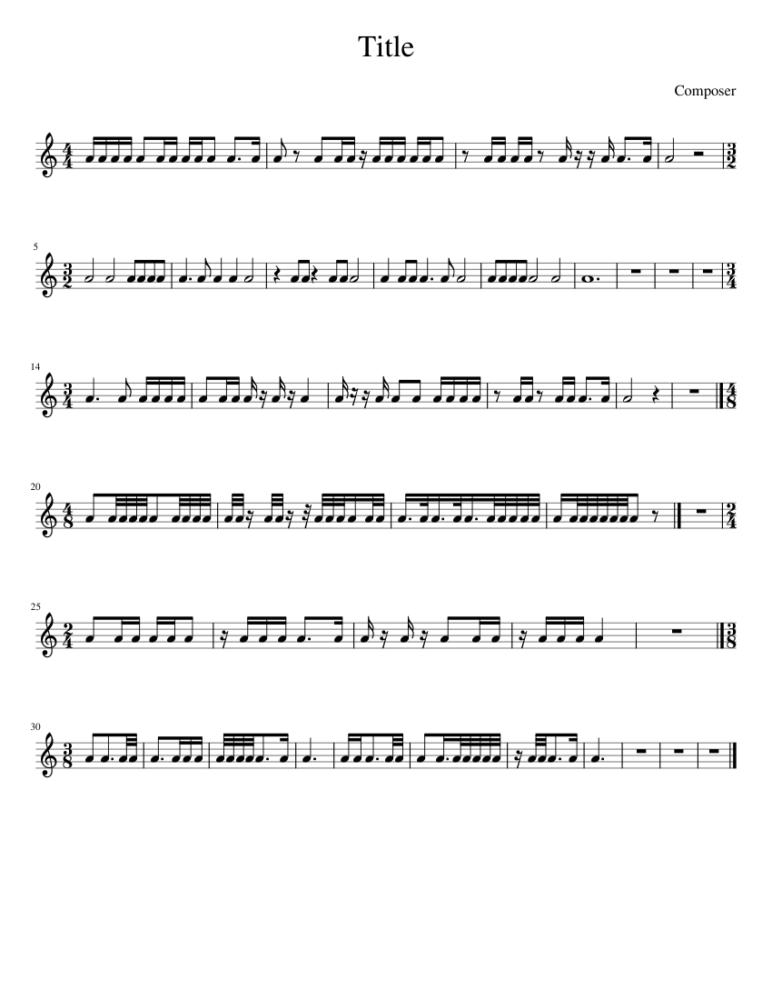 Music Theory Rhythm 2a Assignment 1 Sheet music for Piano (Solo ...