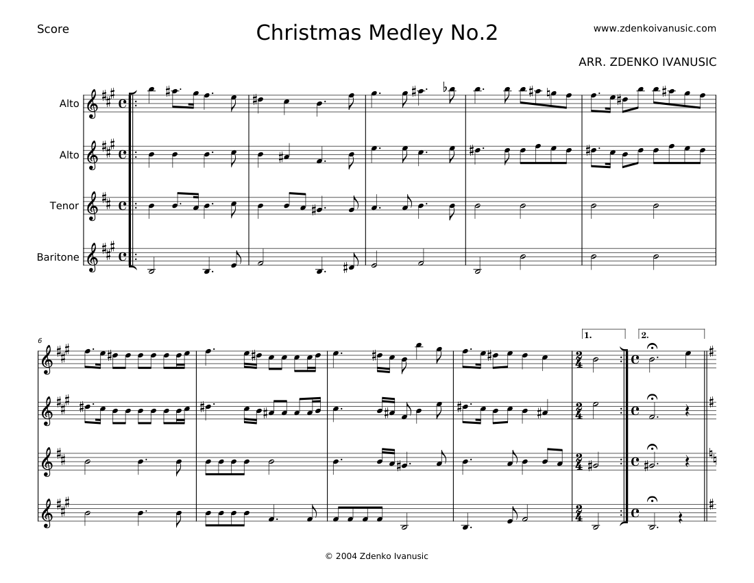 Christmas Sheet music for Alto, Tenor, Baritone (Choral) | Musescore.com