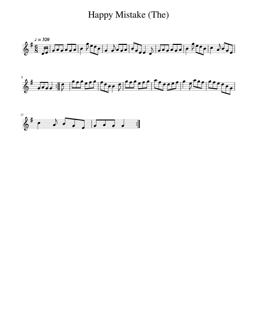 Happy Mistake (The) Sheet music for Piano (Solo) Easy | Musescore.com