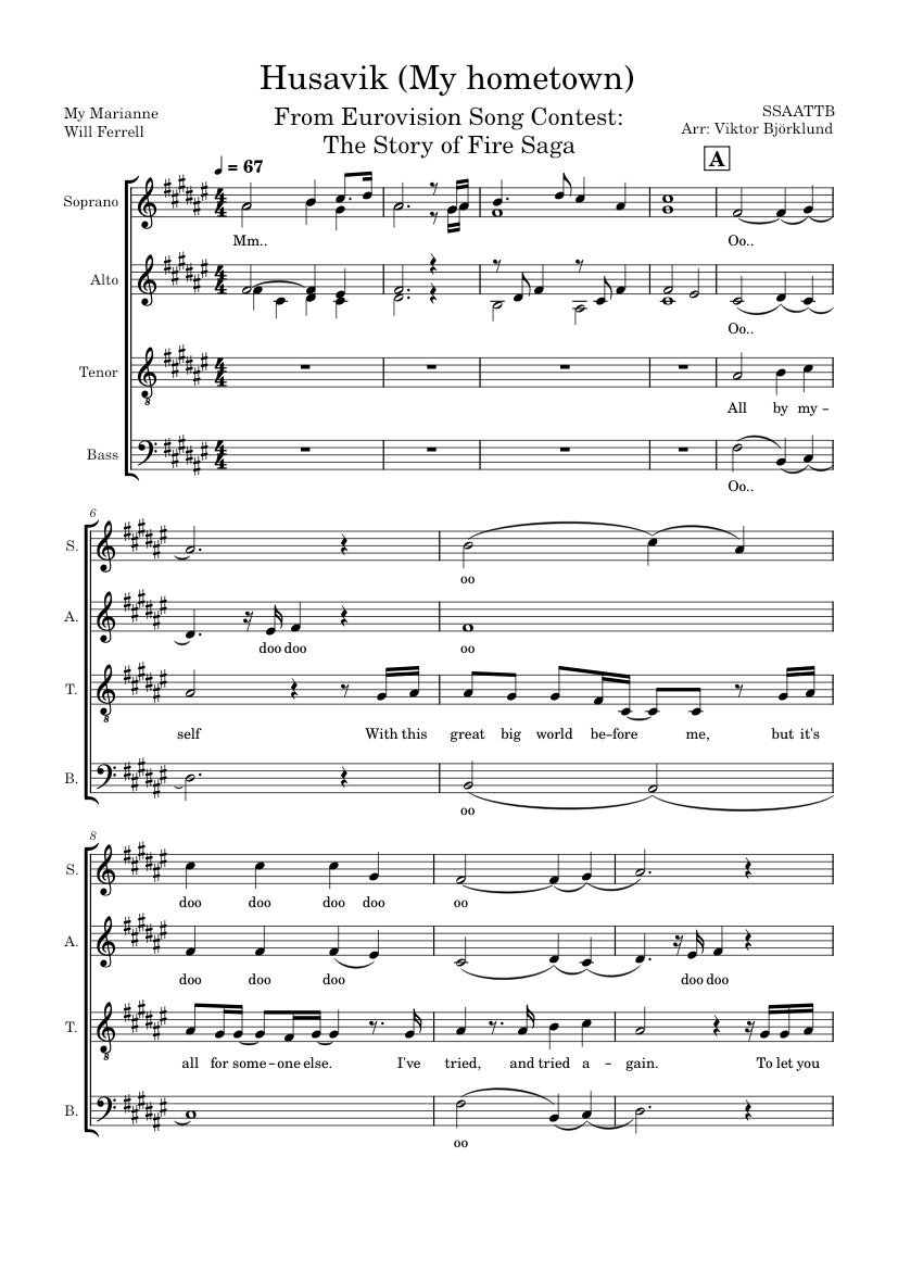 Husavik (My hometown) - SSAATTB Sheet music for Soprano, Alto, Tenor ...