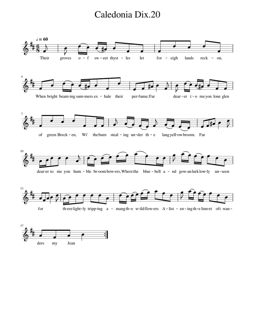 Caledonia Dix.20 Sheet music for Piano (Solo) Easy | Musescore.com