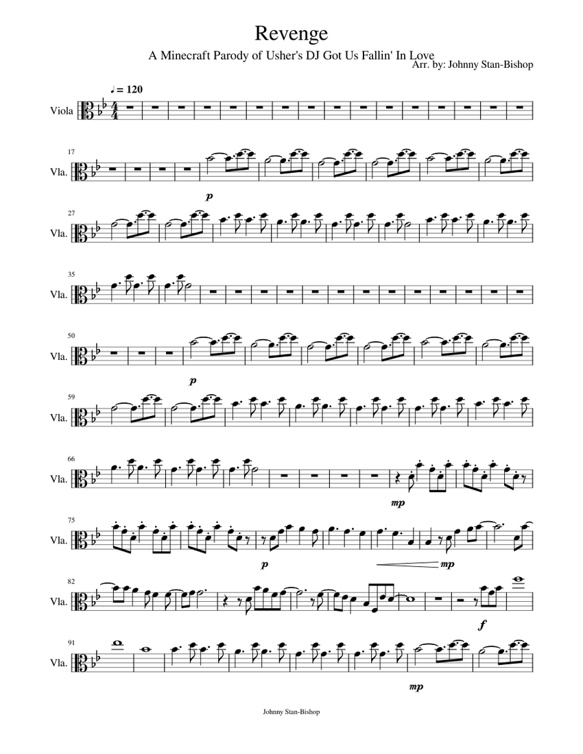 Revenge Minecraft Viola Sheet music for Viola (Solo) | Musescore.com
