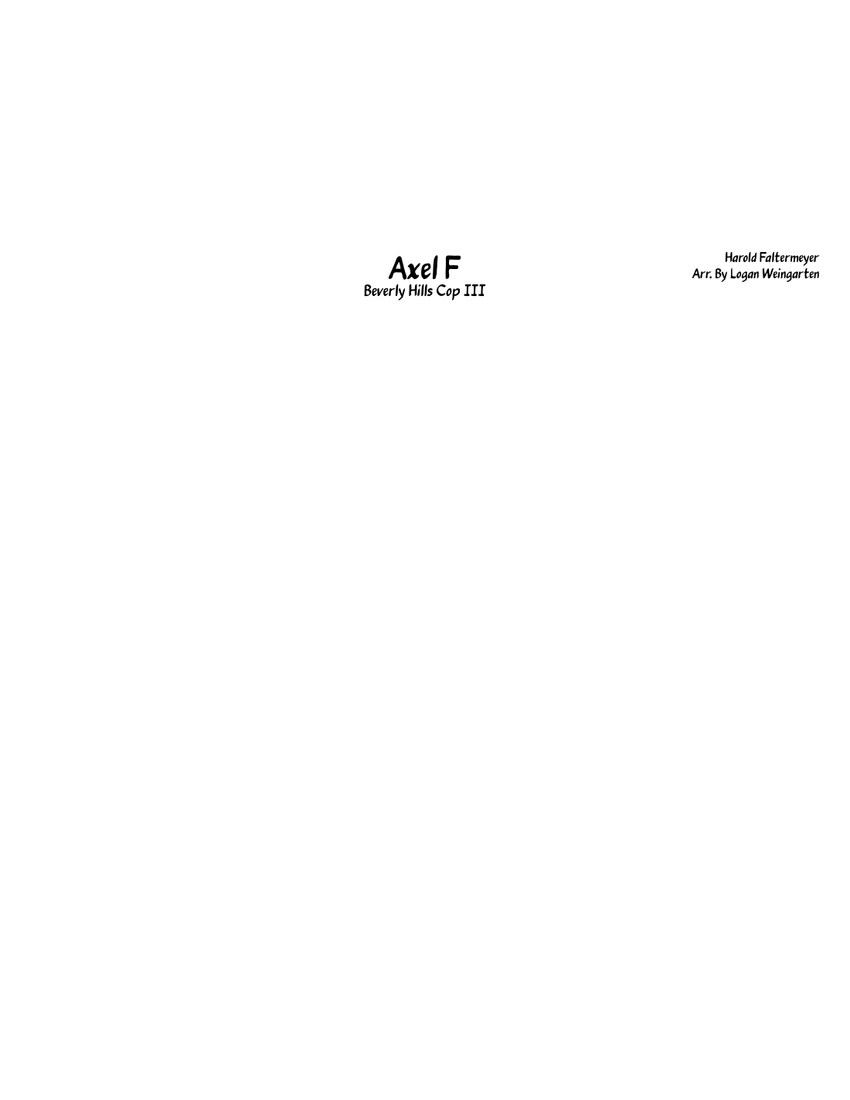 Axel F Sheet music for Piano, Trombone, Saxophone alto, Saxophone tenor ...