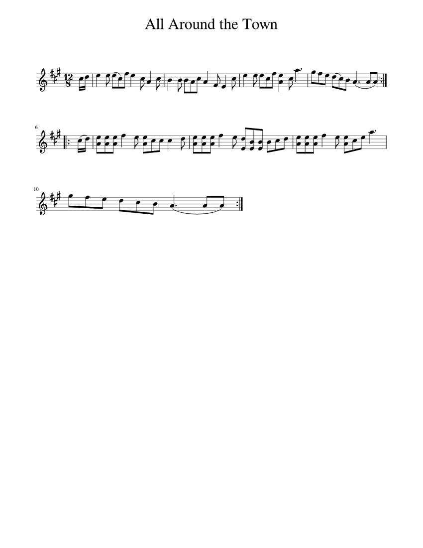 All Around the Town Sheet music for Piano (Solo) Easy | Musescore.com