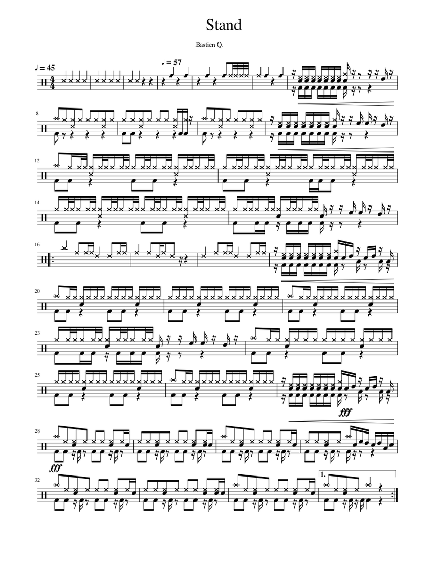 Stand Sheet music for Drum group (Solo) | Musescore.com