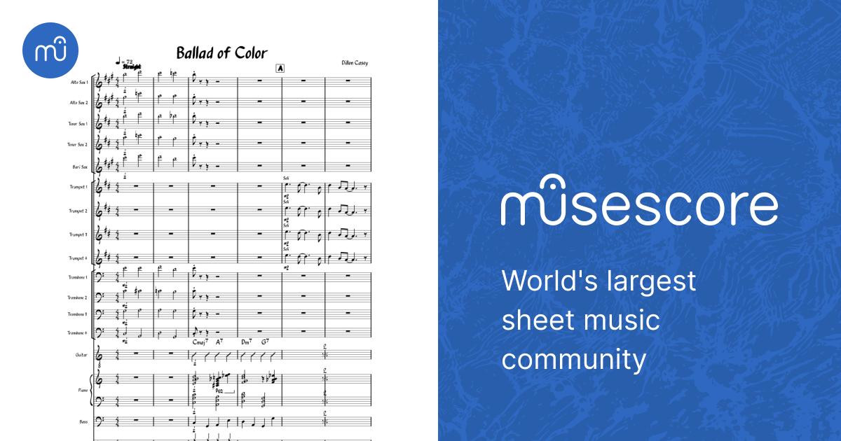 Ballad of Color Sheet music for Piano, Trombone, Saxophone alto ...