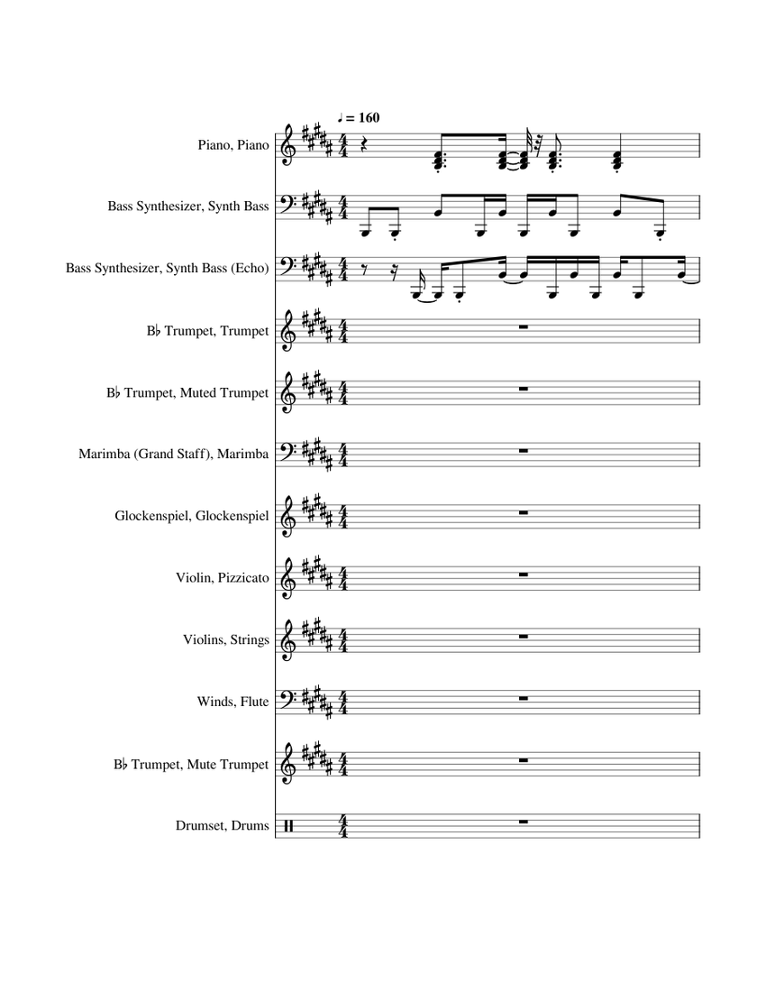 KH2_Bounce-O-Rama_Speed_Up_Version_ Sheet music for Piano, Trumpet in b ...