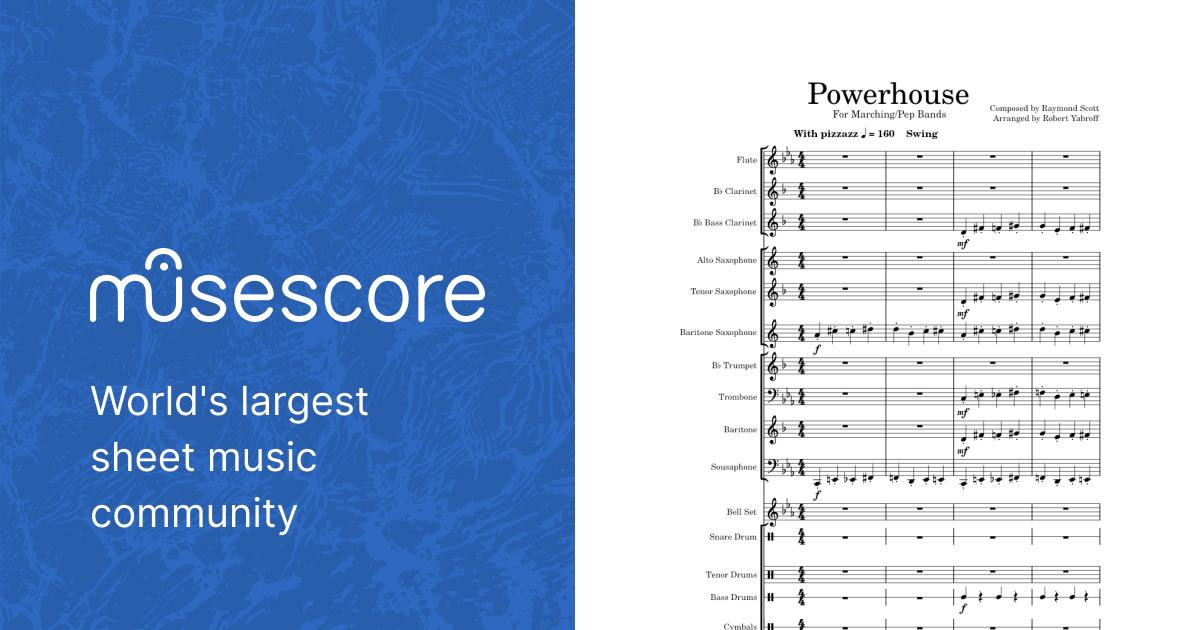 Powerhouse – Raymond Scott (Marching Band Arrangement) Sheet music for ...
