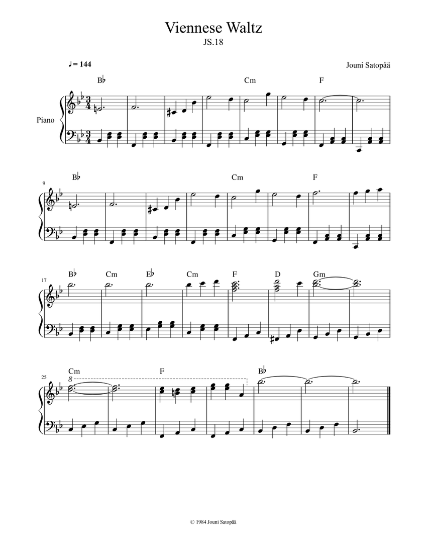 Viennese Waltz Sheet music for Piano (Solo) | Musescore.com
