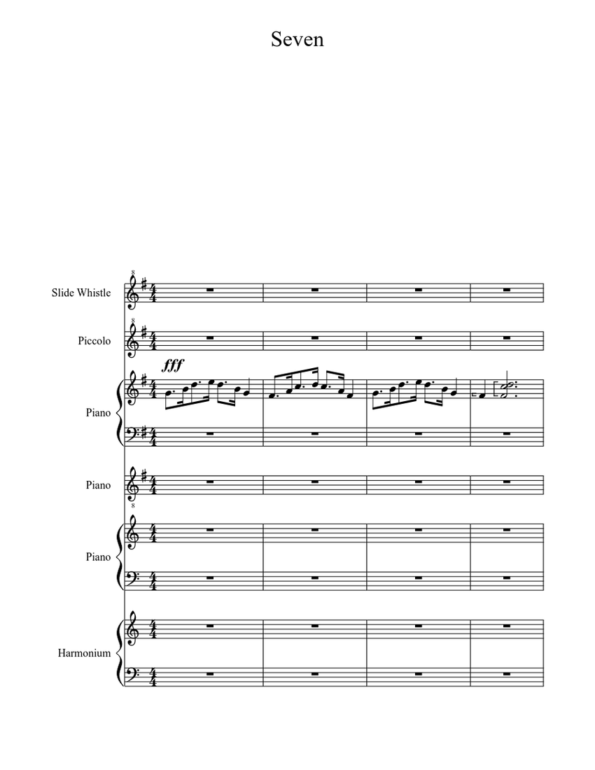Seven Sheet music for Piano, Oboe (Mixed Quartet) | Download and print ...