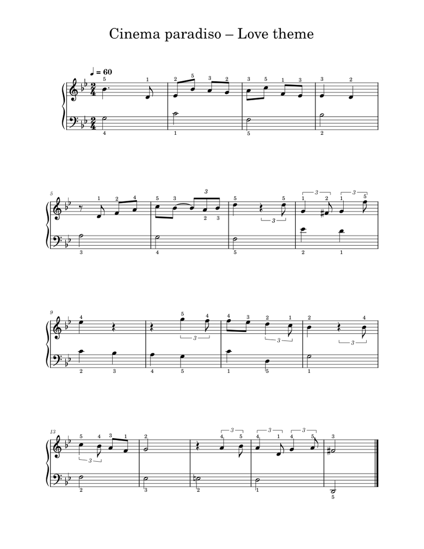 Cinema Paradiso – Ennio Morricone Cinema Paradiso – Love Theme Sheet ...