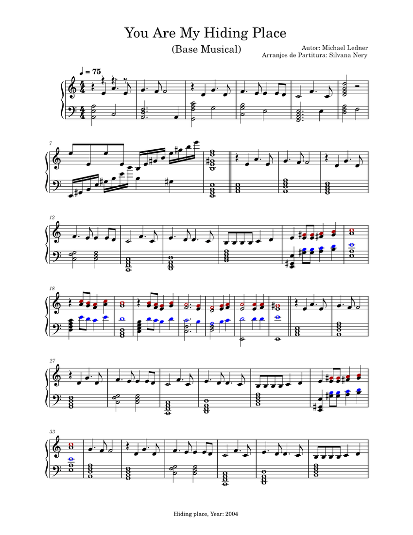 You are my hiding place – Selah Sheet music for Piano (Solo) | Musescore.com