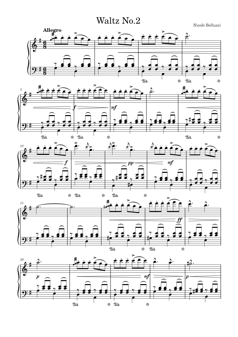 Waltz No.2 Sheet music for Piano (Solo) Easy | Musescore.com